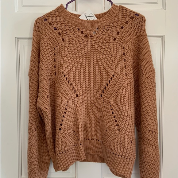 Lush | Sweaters | New Lush Dusty Rose Eyelet Sweater | Poshmark